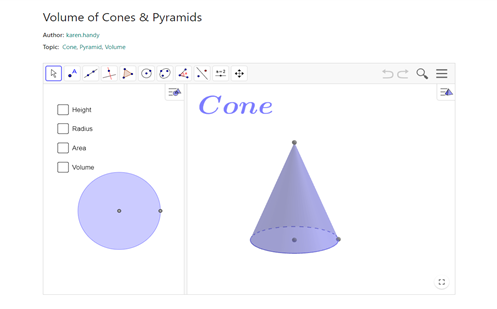 Pyramid and cone volume videos