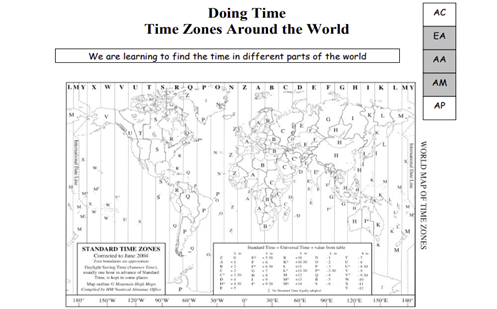 Time and duration: Year 8: Planning tool