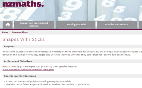 Shapes and objects: Year 5: Planning tool