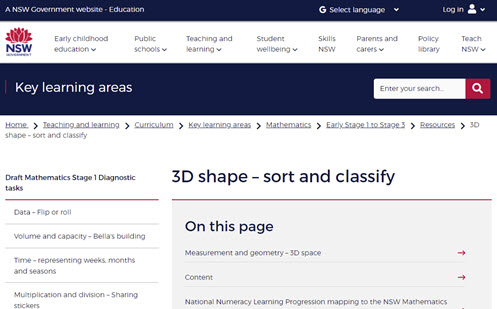 Shapes and objects: Year 2: Planning tool