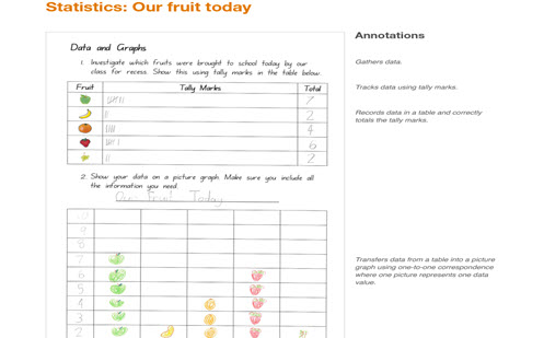 Acquire, record and represent data: Year 1: Planning tool