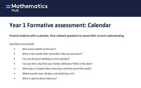 Time and duration: Year 1: Planning tool