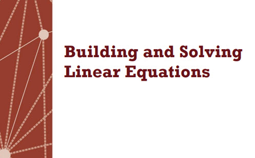 Building linear equations