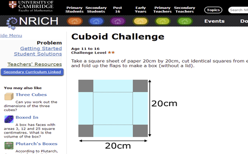 Cuboid challenge