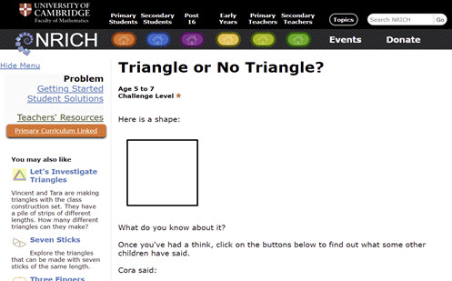 Triangle or no triangle?