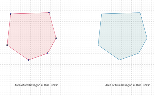 Congruent hexagons