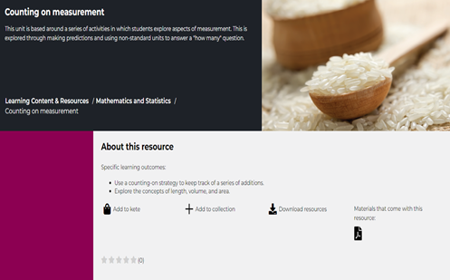 Informal units: Year 1: Planning tool