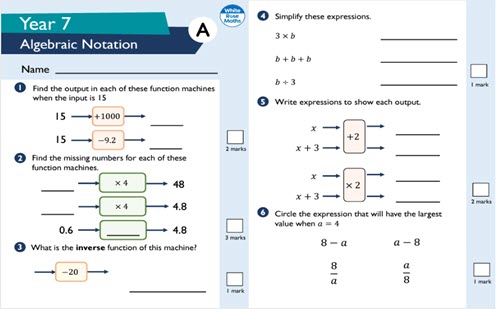 Use variables: Year 7: Planning tool