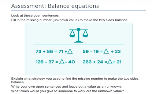Find unknown values: Year 4: Planning tool