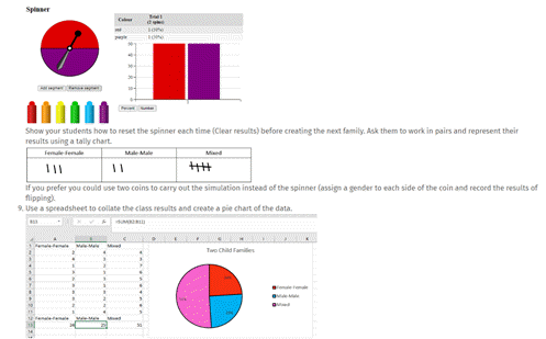 Conduct chance experiments : Year 6: Planning tool
