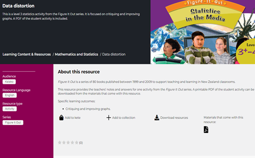 Statistics in the media: Year 6: Planning tool