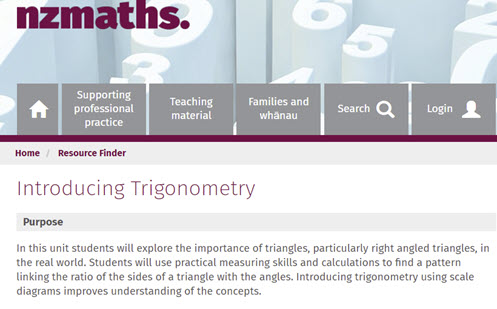 Right-angle triangle trigonometry