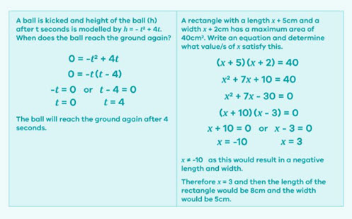 Formulate and manipulate expressions: Year 9: Planning tool