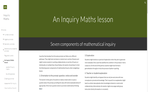 An inquiry mathematics lesson